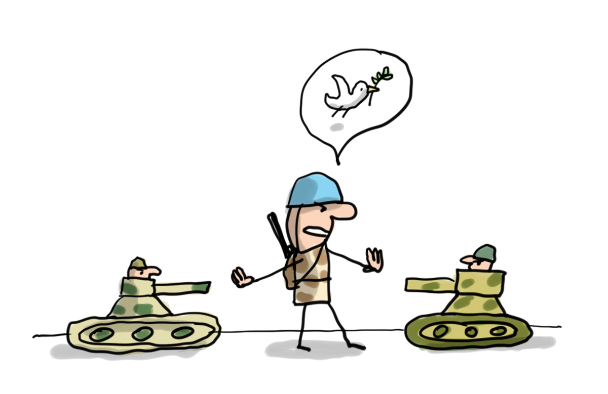 C'est qui les casques bleus